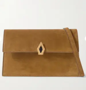 METIER Parallel 22 Small Suede Shoulder Bag Tan