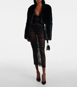 Dolce & Gabbana Lace Slip Midi Dress