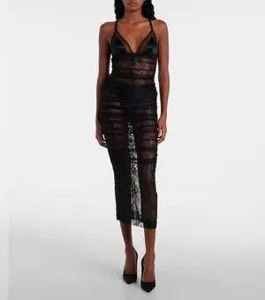 Dolce & Gabbana Lace Slip Midi Dress