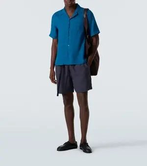 Vilebrequin Charli Linen Bowling Shirt - Blue