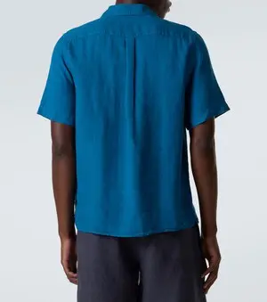 Vilebrequin Charli Linen Bowling Shirt - Blue
