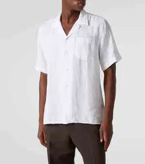 Vilebrequin Charli Linen Bowling Shirt - White