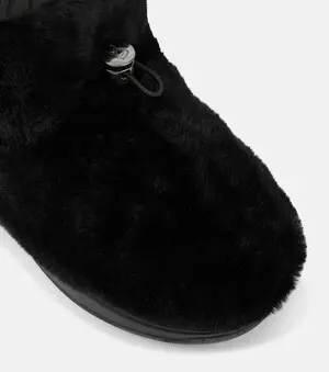 Bogner Shearling-trimmed Leather Ankle Boots - Black