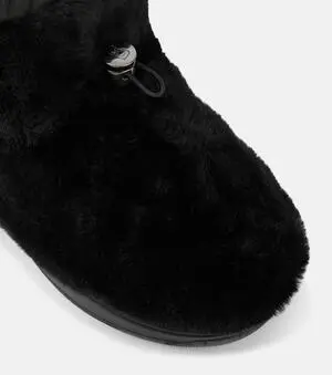 Bogner Shearling-trimmed Leather Ankle Boots