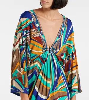 Camilla Draped Printed Maxi Dress