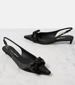 Dolce & Gabbana Bow-detail Slingback Pumps