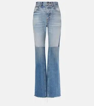 Chloé Patchwork Flared Jeans