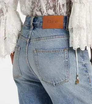 Chloé Patchwork Flared Jeans