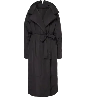 Norma Kamali Sleeping Bag Habotai Wrap Coat