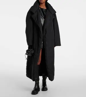 Norma Kamali Sleeping Bag Habotai Wrap Coat
