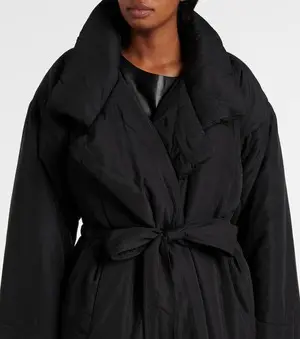 Norma Kamali Sleeping Bag Habotai Wrap Coat