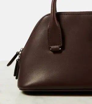 THE ROW Devon Mini Leather Tote - Brown