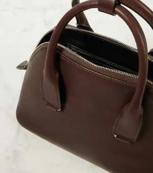 THE ROW Devon Mini Leather Tote - Brown