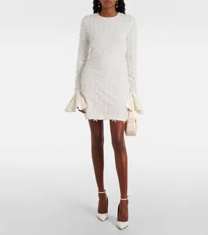 ROTATE BY BIRGER CHRISTENSEN Bridal Bow-detail Mini Dress