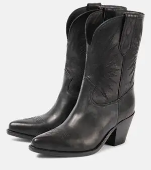 GOLDEN GOOSE Wish Star Leather Cowboy Boots