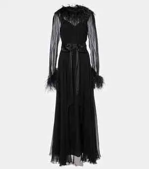 Dolce & Gabbana Feather-trimmed Gown