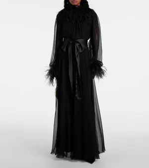 Dolce & Gabbana Feather-trimmed Gown