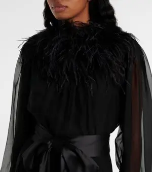 Dolce & Gabbana Feather-trimmed Gown
