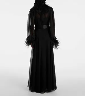 Dolce & Gabbana Feather-trimmed Gown