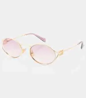 Miu Miu Mu 52ys Oval Sunglasses - Pink