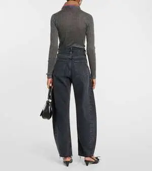 AGOLDE Luna High-rise Barrel-leg Jeans - Black