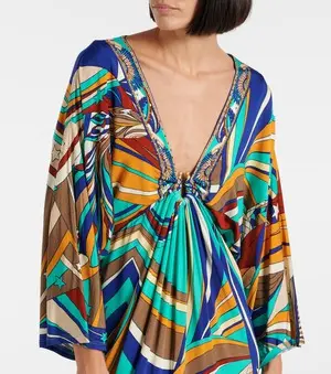 Camilla Draped Printed Maxi Dress