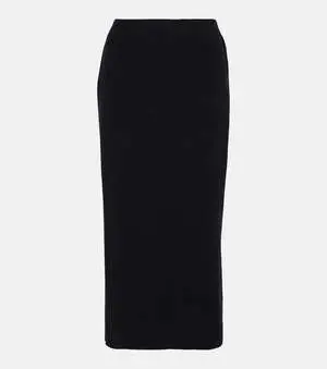 Brunello Cucinelli Midi Skirt In Wool, Cashmere, And Silk