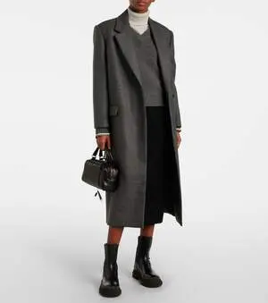 Brunello Cucinelli Midi Skirt In Wool, Cashmere, And Silk