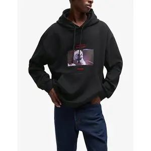 Hugo Graphic-print Cotton-jersey Hoody