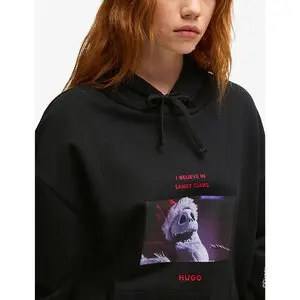 Hugo Graphic-print Cotton-jersey Hoody