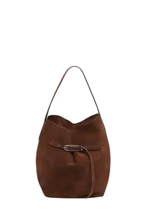 LIFFNER Large Belted Bucket Bag - Brown