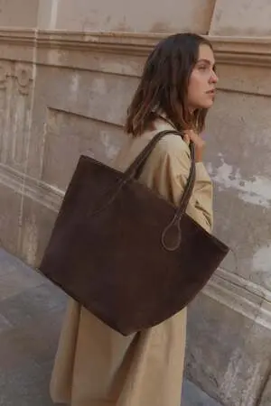 LIFFNER Suede Tote - Brown