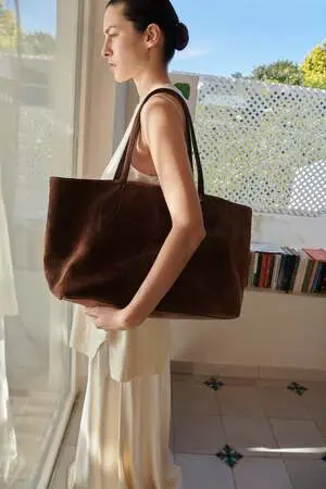 LIFFNER Suede Tote - Brown