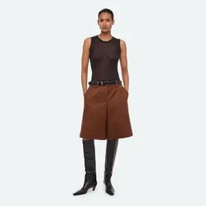 Helmut Lang Utility Shorts In Cotton Chino Twill - Bourbon