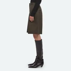 Helmut Lang Utility Shorts In Cotton Chino Twill - Dark Moss