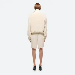 Helmut Lang Layered Silk Bomber - Oat