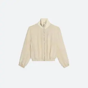 Helmut Lang Layered Silk Bomber - Oat