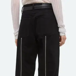 Helmut Lang Zip Carpenter Jeans - Rinsed Black