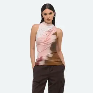 Helmut Lang Sleeveless Wind Top - Pink Multi