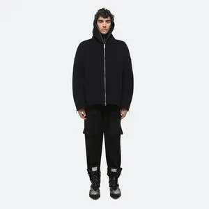 Helmut Lang Double-faced Cocoon Zip-up Jacket - Black