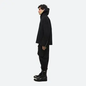 Helmut Lang Double-faced Cocoon Zip-up Jacket - Black