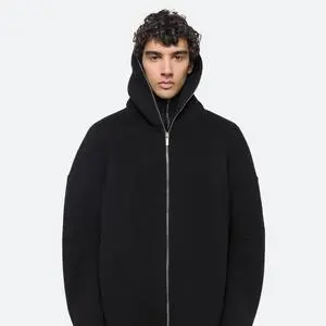Helmut Lang Double-faced Cocoon Zip-up Jacket - Black