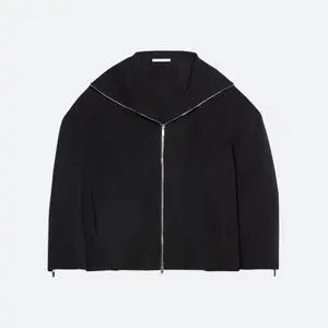 Helmut Lang Double-faced Cocoon Zip-up Jacket - Black