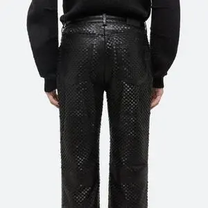 Helmut Lang Hole-punched Leather Pants