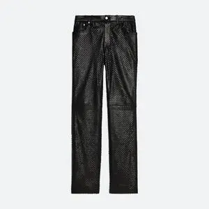 Helmut Lang Hole-punched Leather Pants