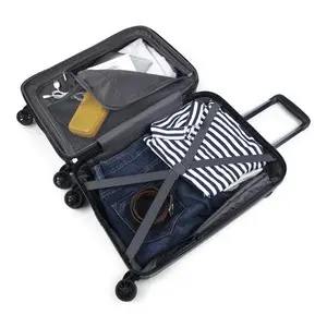 BUGATTI Milano Hardside Carry-on Luggage With Expansion - Charcoal