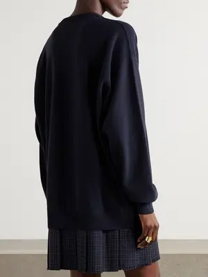 Balenciaga Layered Embroidered Cotton Mini Dress