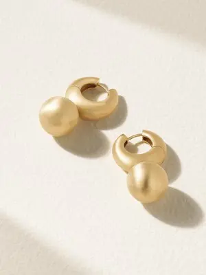 Irene Neuwirth Gumball Puffed 18-karat Huggie Earrings - Gold