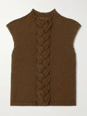 LEMAIRE Cable-knit Wool-blend Vest