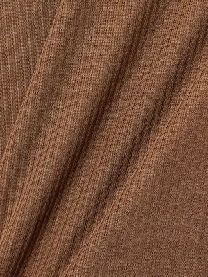 LEMAIRE Seamless Ribbed-knit Turtleneck Top - Brown